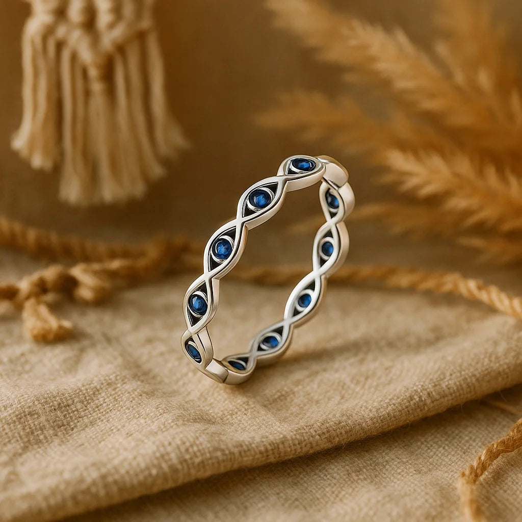 Evil Eye Ring Sterling Silver | Evil Eye Aura