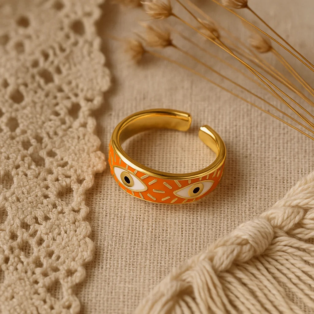 Evil Eye Stackable Ring | Evil Eye Aura