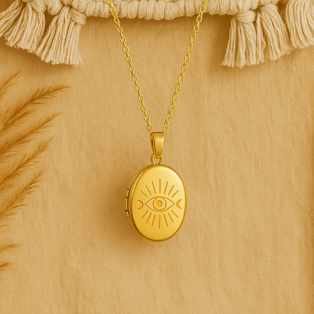 Evil Eye Locket Necklace | Evil Eye Aura