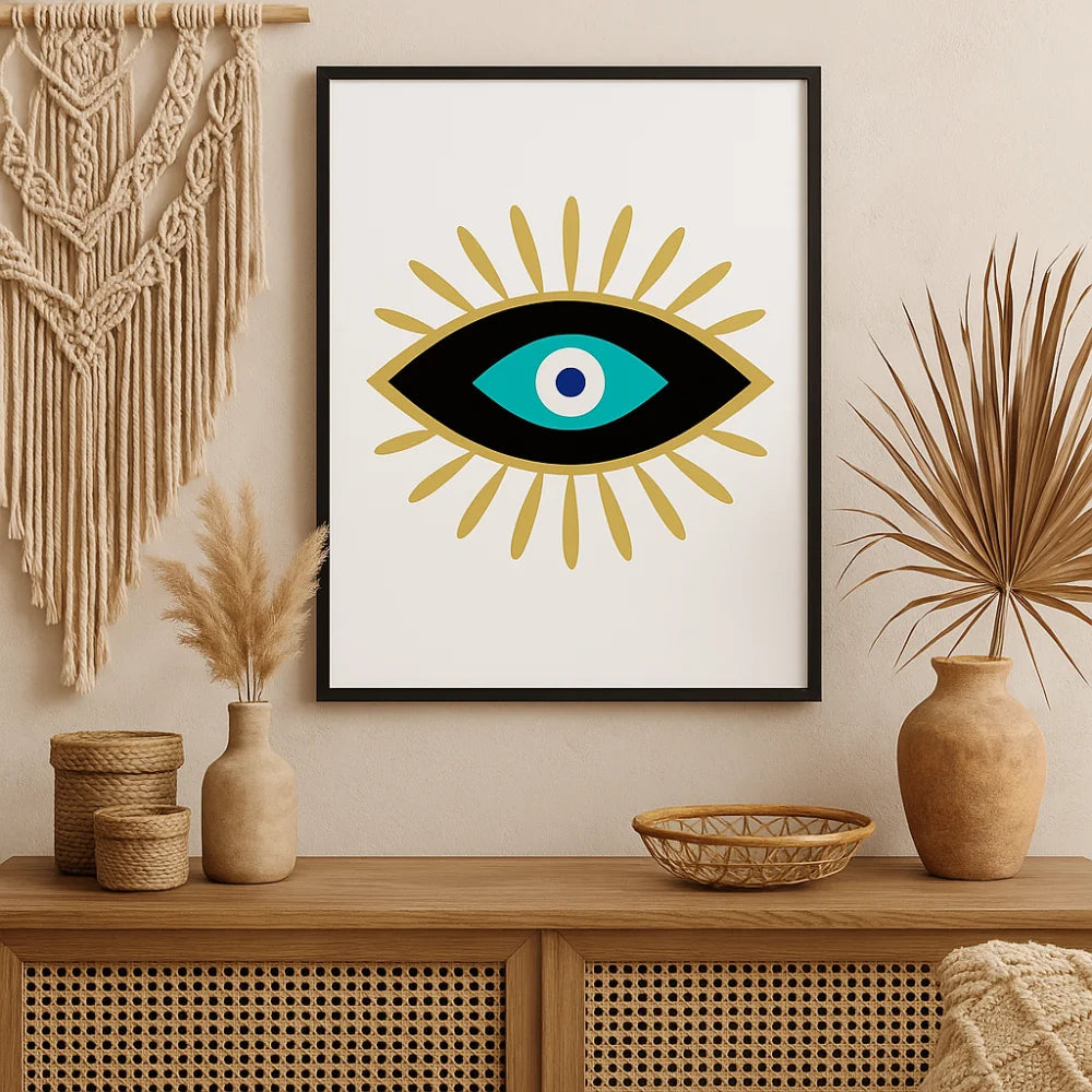 Evil Eye Shaped Painting | Evil Eye Aura